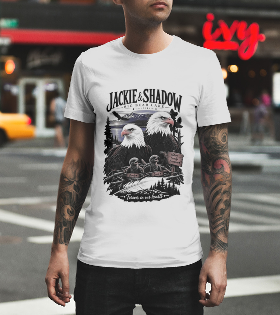 Jackie And Shadow Big Bear Lake California Nature Family Forever In Our Hearts T-Shirt
