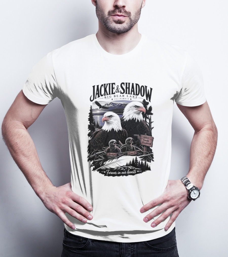 Jackie And Shadow Big Bear Lake California Nature Family Forever In Our Hearts T-Shirt