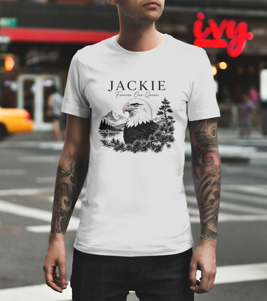 Jackie Forever Our Queen Eagle Mountain Landscape T-Shirt