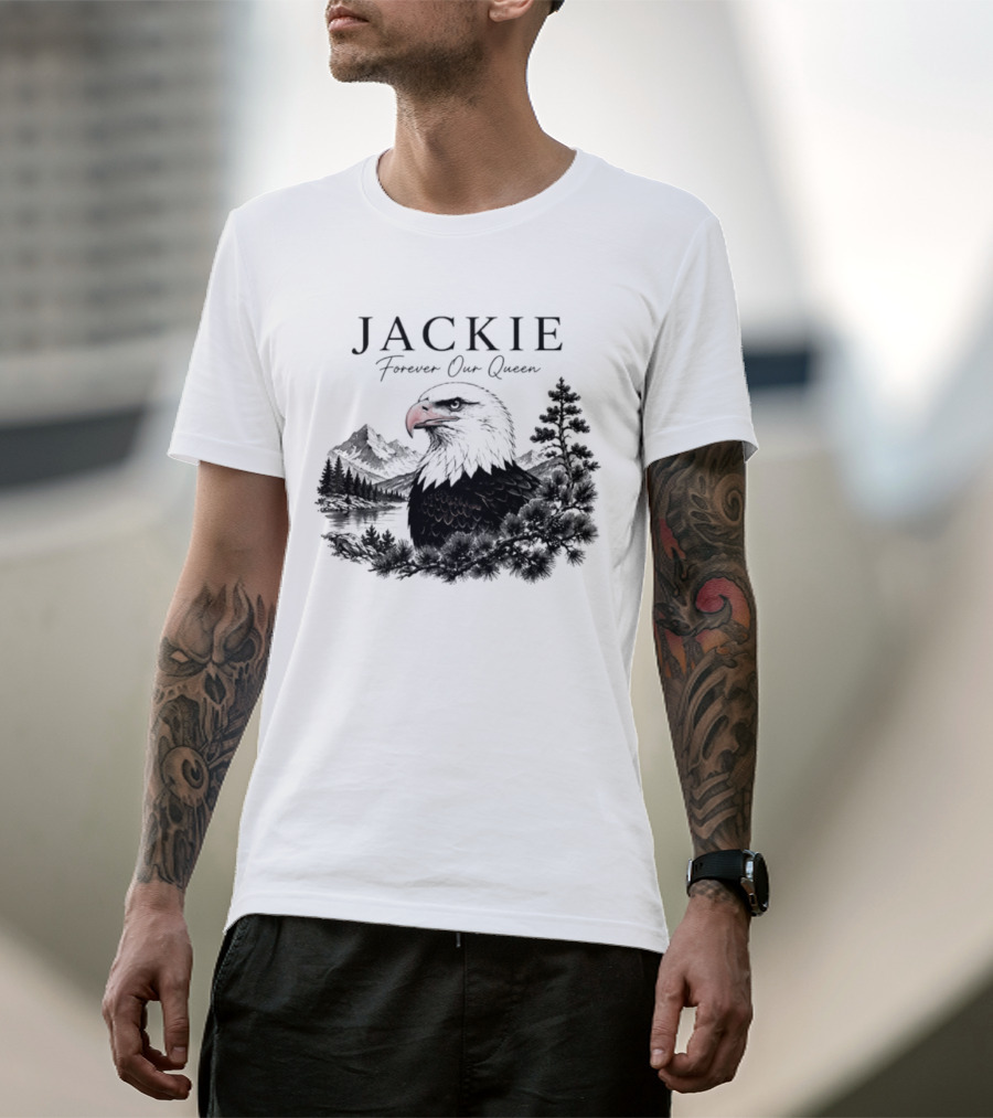 Jackie Forever Our Queen Eagle Mountain Landscape T-Shirt