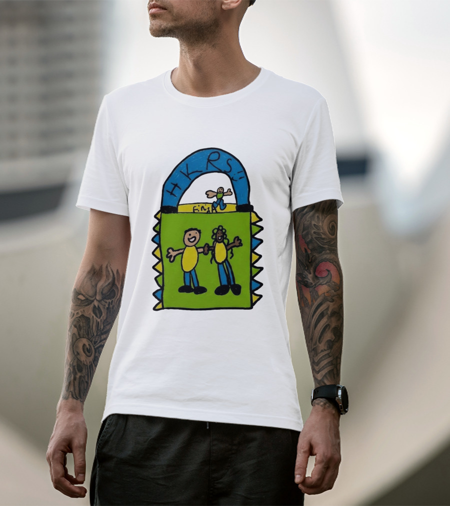 HKRS Kanick Healthy Running Series Fun Finish Line Kids Drawing T-Shirt