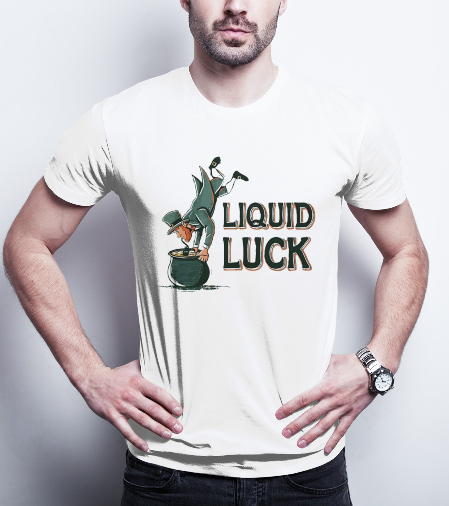 Liquid Luck Pot Of Gold St. Patrick's Day Leprechaun T-Shirt