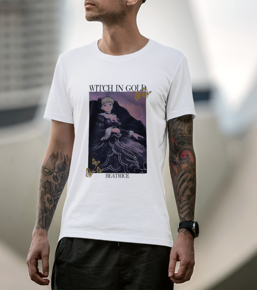 Witch In Gold Beatrice Butterflies Umineko When They Cry T-Shirt