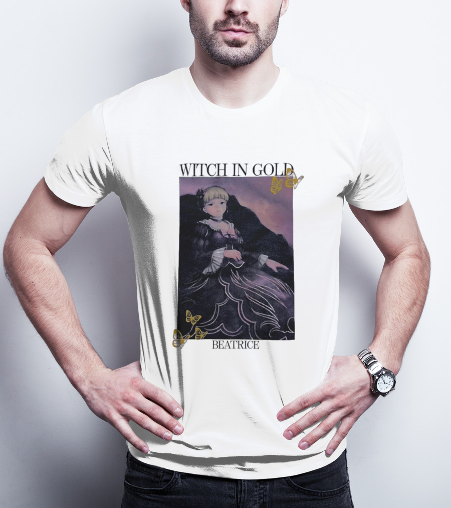 Witch In Gold Beatrice Butterflies Umineko When They Cry T-Shirt