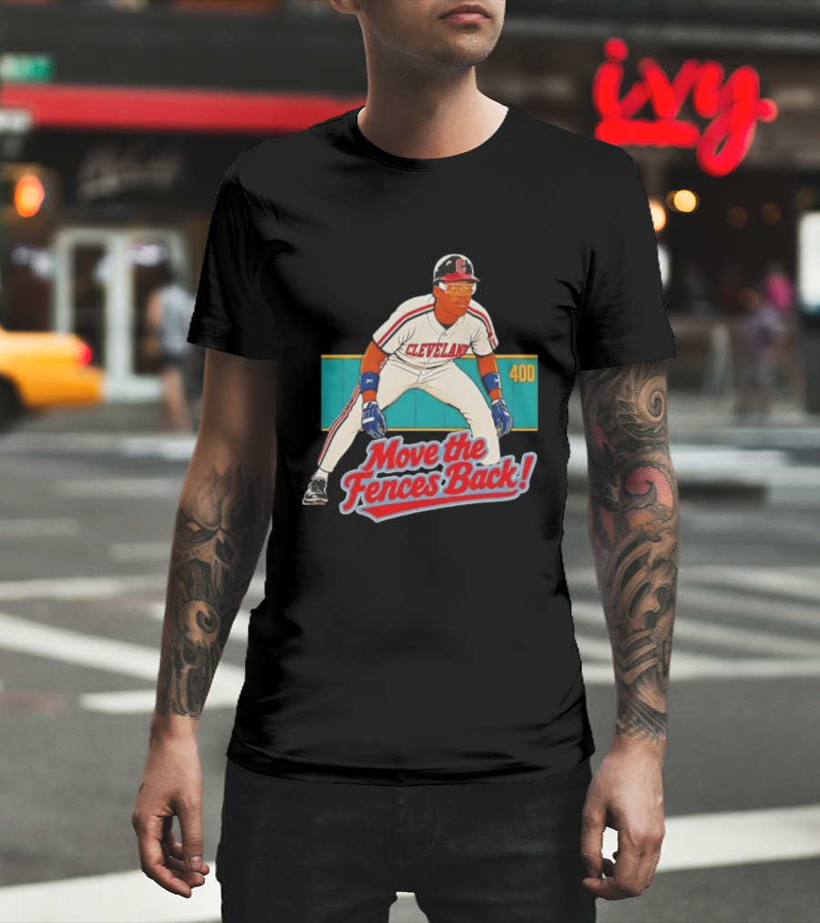 Move The Fences Back Cleveland Indians Alex Cole 400 T-Shirt