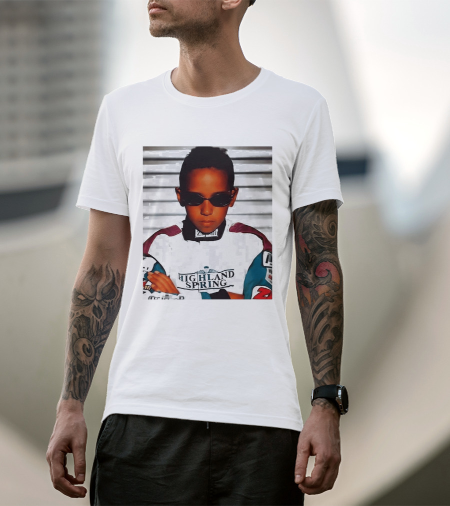 Lewis Hamilton Highland Spring Racing Attire Youthful Champion T-Shirt