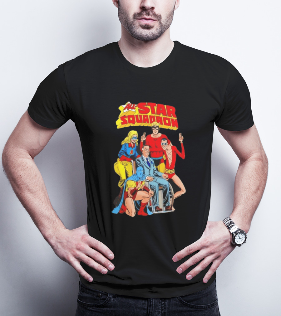All Star Squadron DC Comics Superhero Team Cover T-Shirt