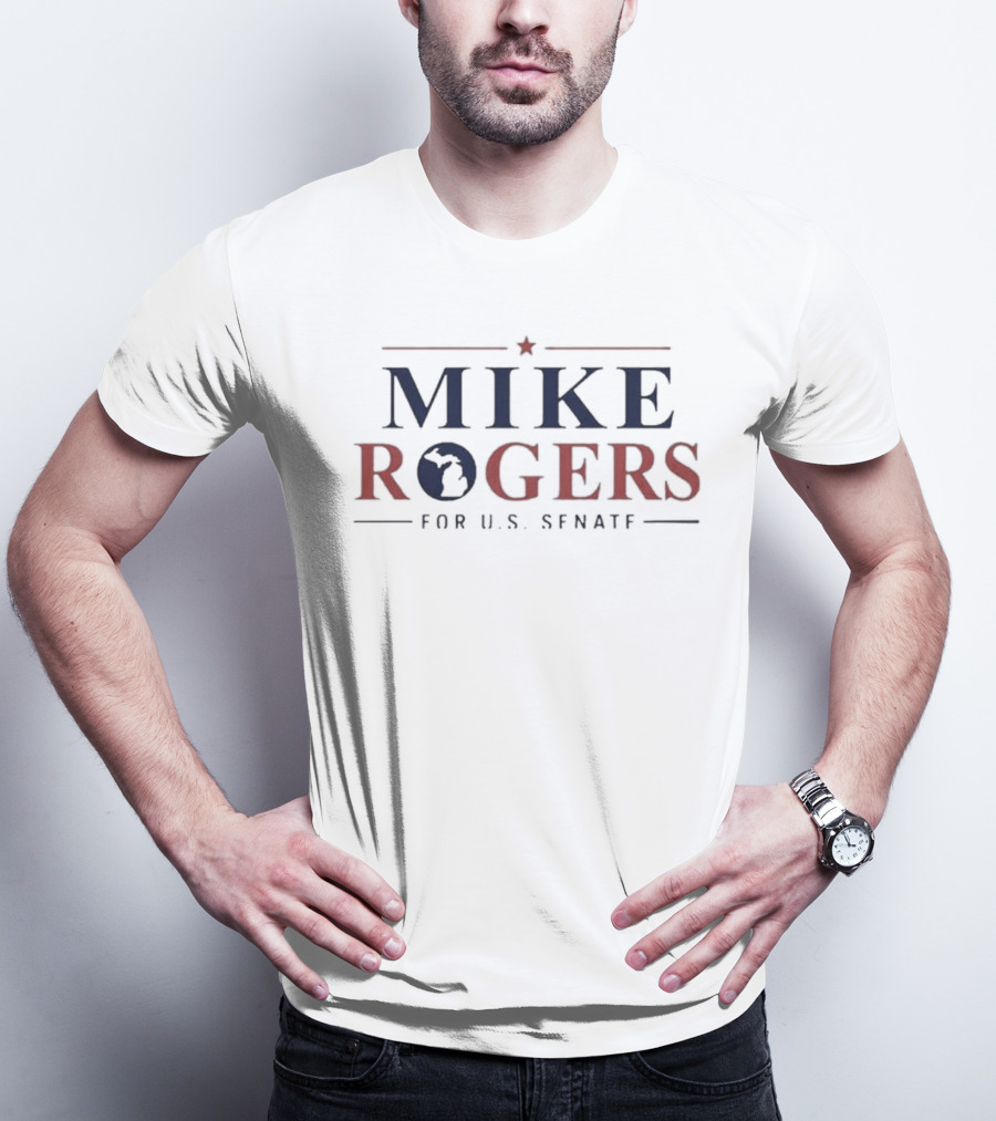 Mike Rogers For US Senate Michigan Campaign Star Motif T-Shirt