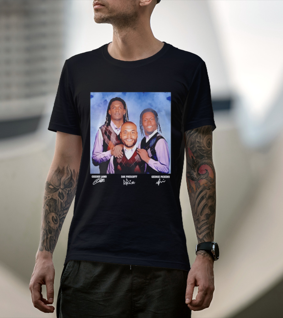 CeeDee Lamb Dak Prescott George Pickens Dallas Cowboys Pittsburgh Steelers Step Brothers T-Shirt