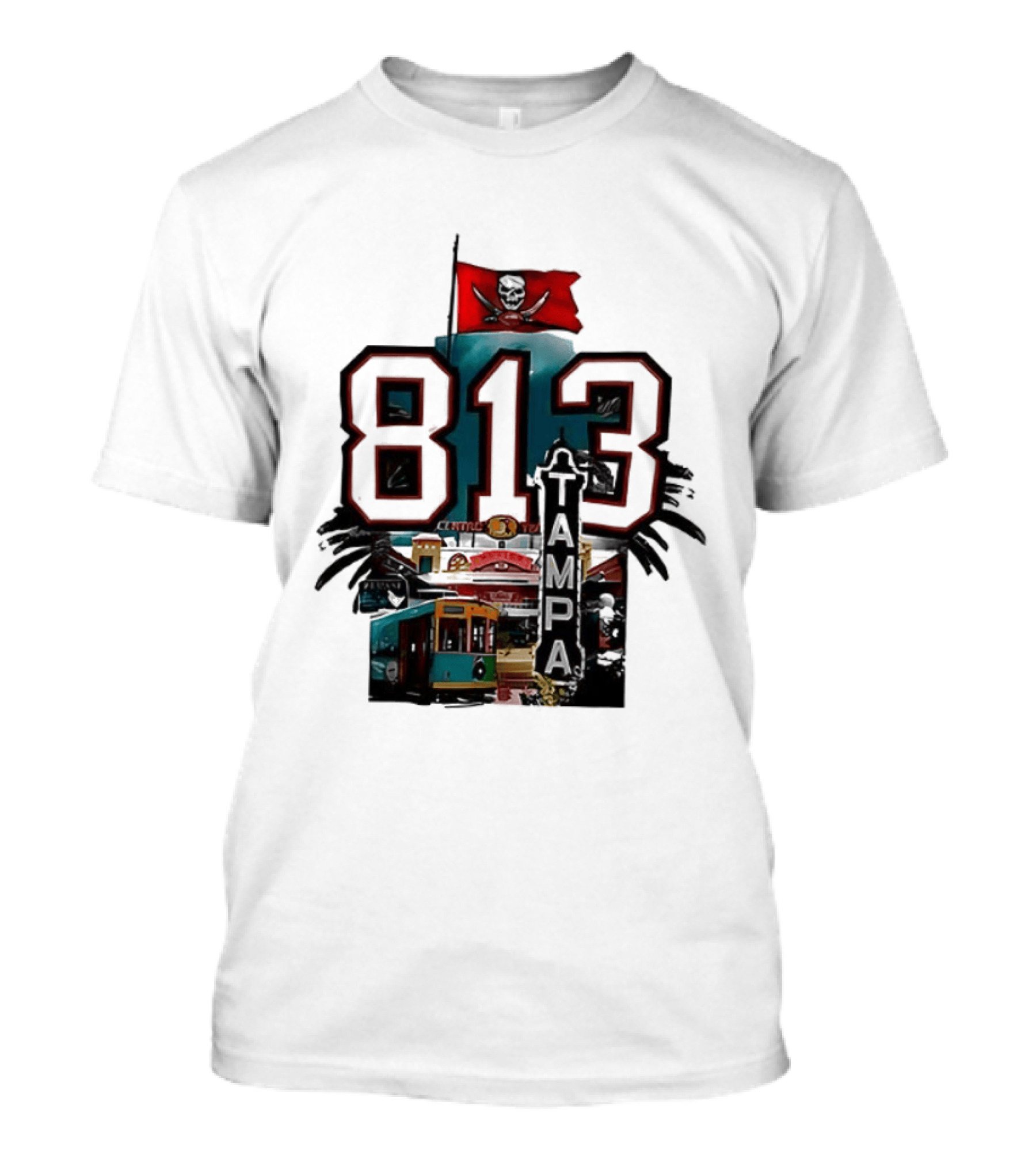 Tampa Bay Buccaneers 813 Day Raise The Flags Established 1976 Two Sided T-Shirt