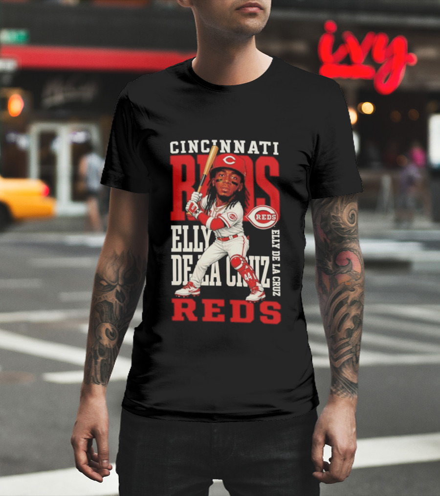 Cincinnati Reds Elly De La Cruz 2026 MLB Season Caricature T-Shirt