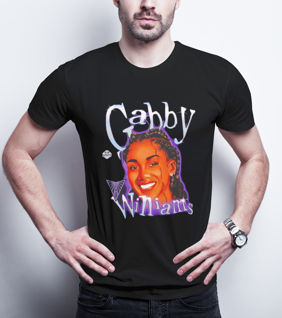 Gabby Williams WNBA Basketball Gabby Williams Text And Sketch T-Shirt