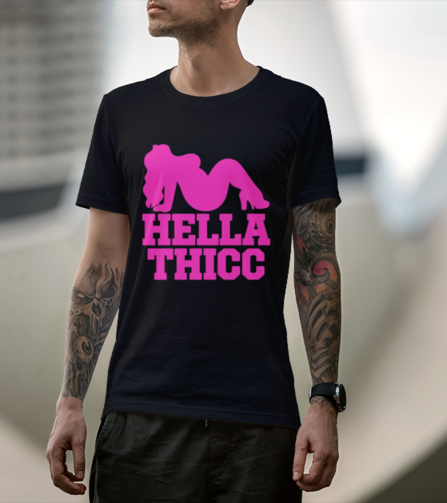 Hella Thicc Curvy Body Positive Pink T-Shirt