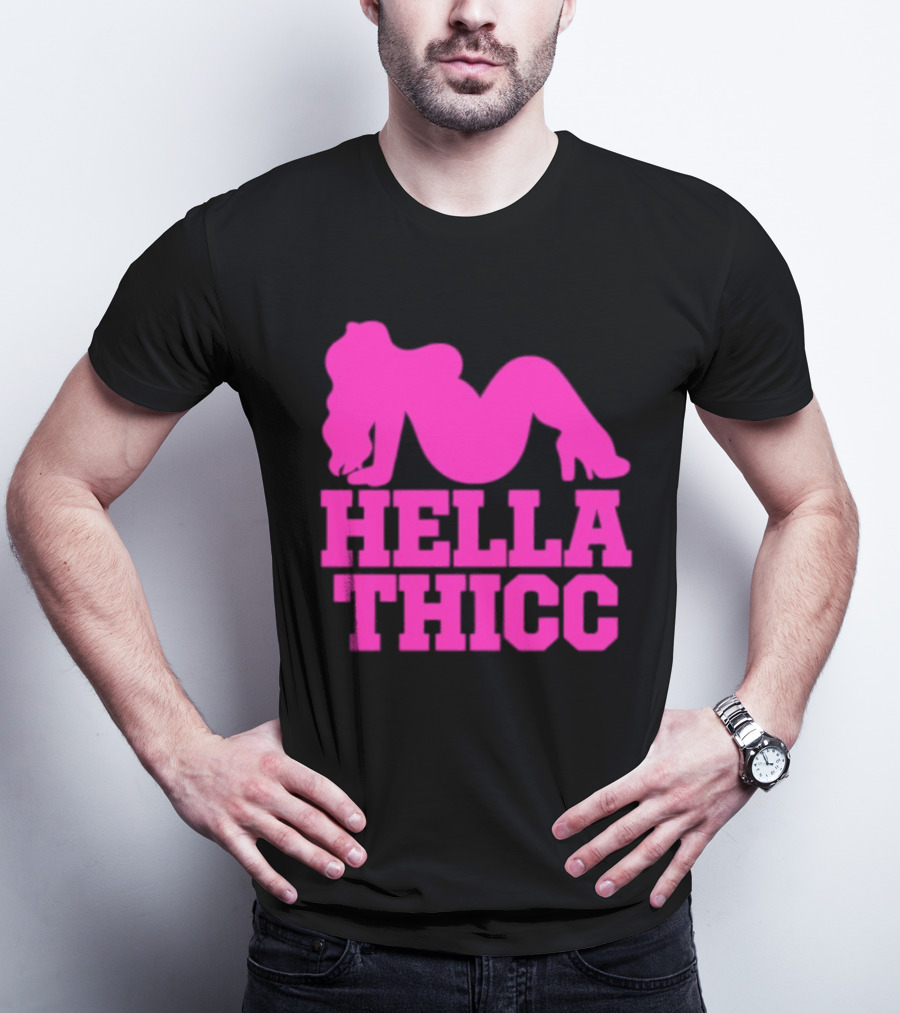 Hella Thicc Curvy Body Positive Pink T-Shirt