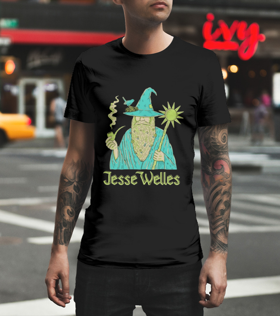Jesse Welles Wizard Pipe Staff Bird Wizardry Magic T-Shirt