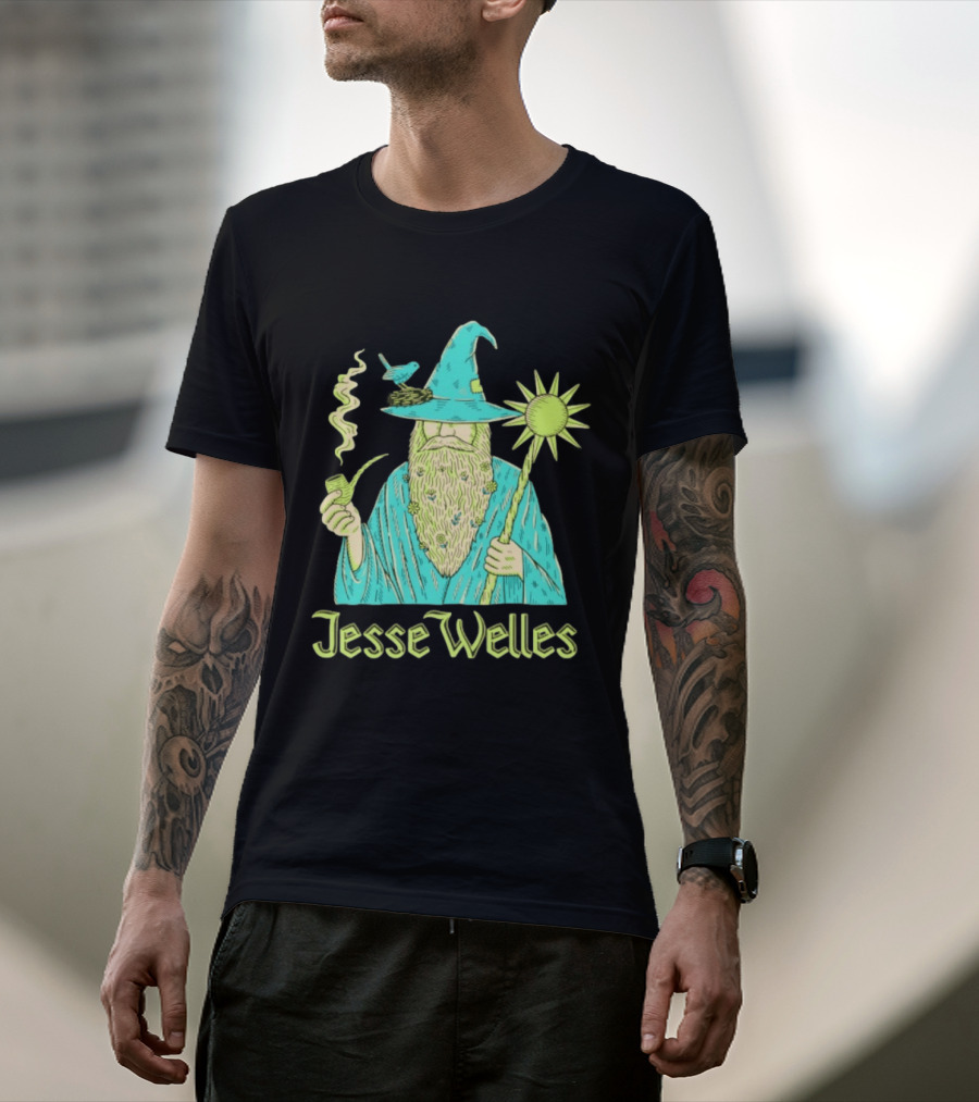 Jesse Welles Wizard Pipe Staff Bird Wizardry Magic T-Shirt