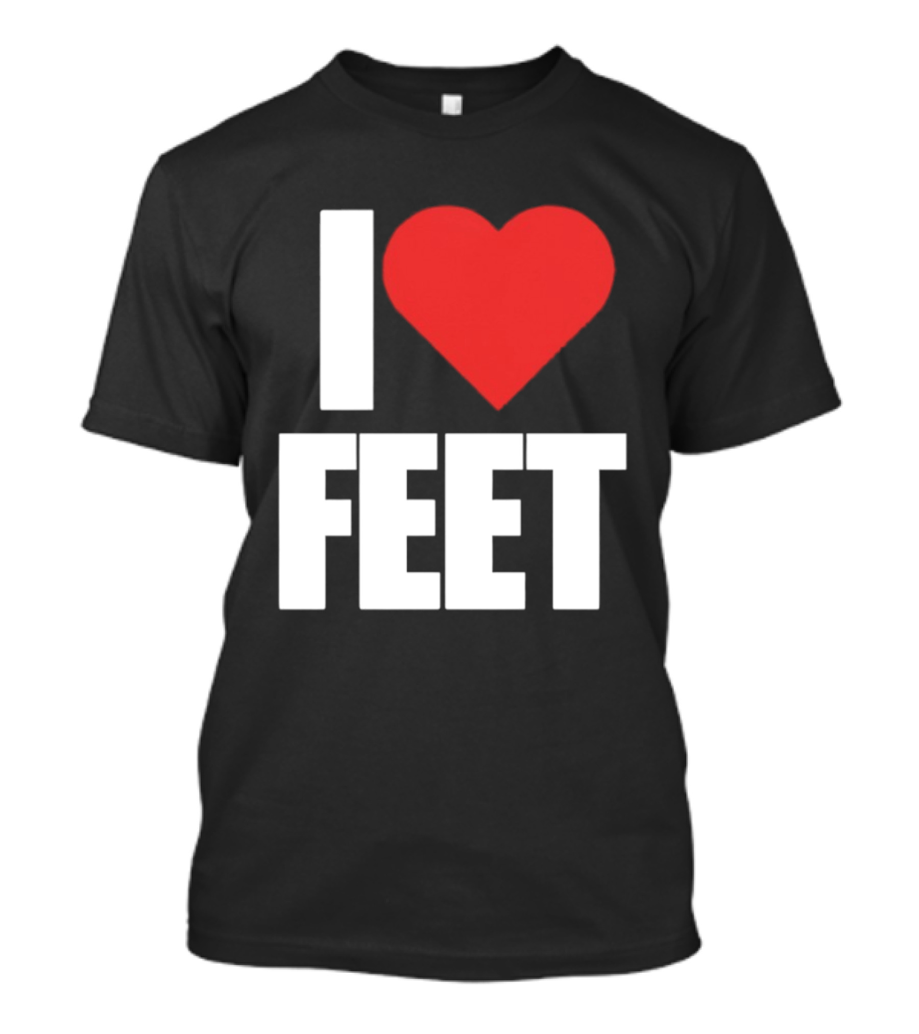 I Heart Feet Bold Red Heart Fun T-Shirt