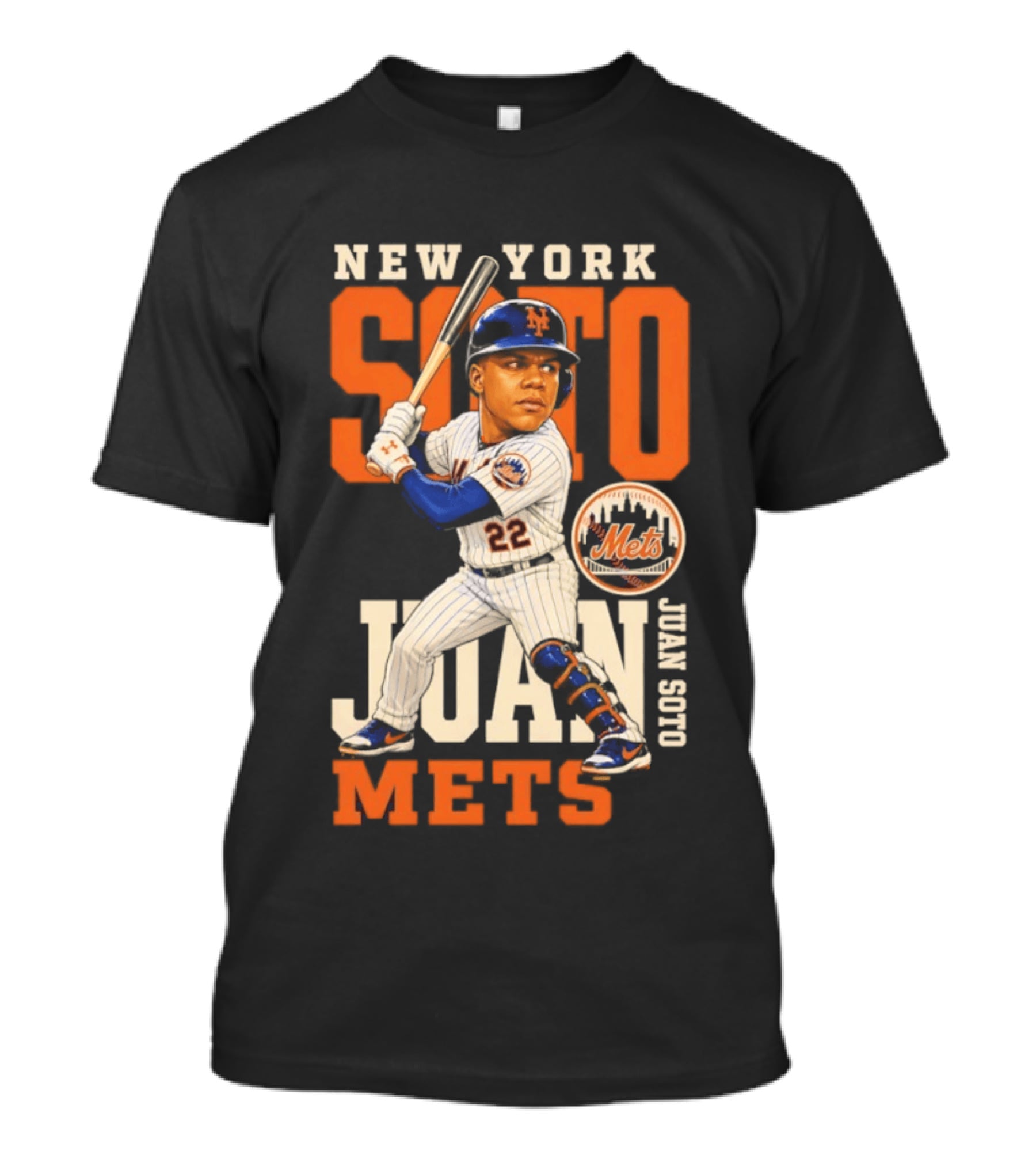New York Mets Juan Soto 2026 MLB Season Caricature Mets T-Shirt