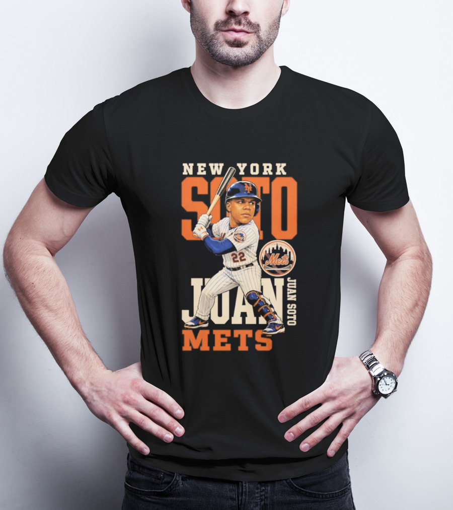 New York Mets Juan Soto 2026 MLB Season Caricature Mets T-Shirt