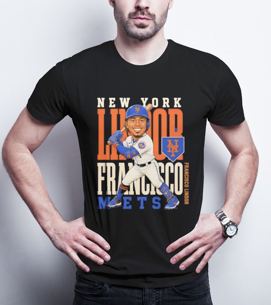 New York Mets Francisco Lindor Character 2026 MLB Season T-Shirt
