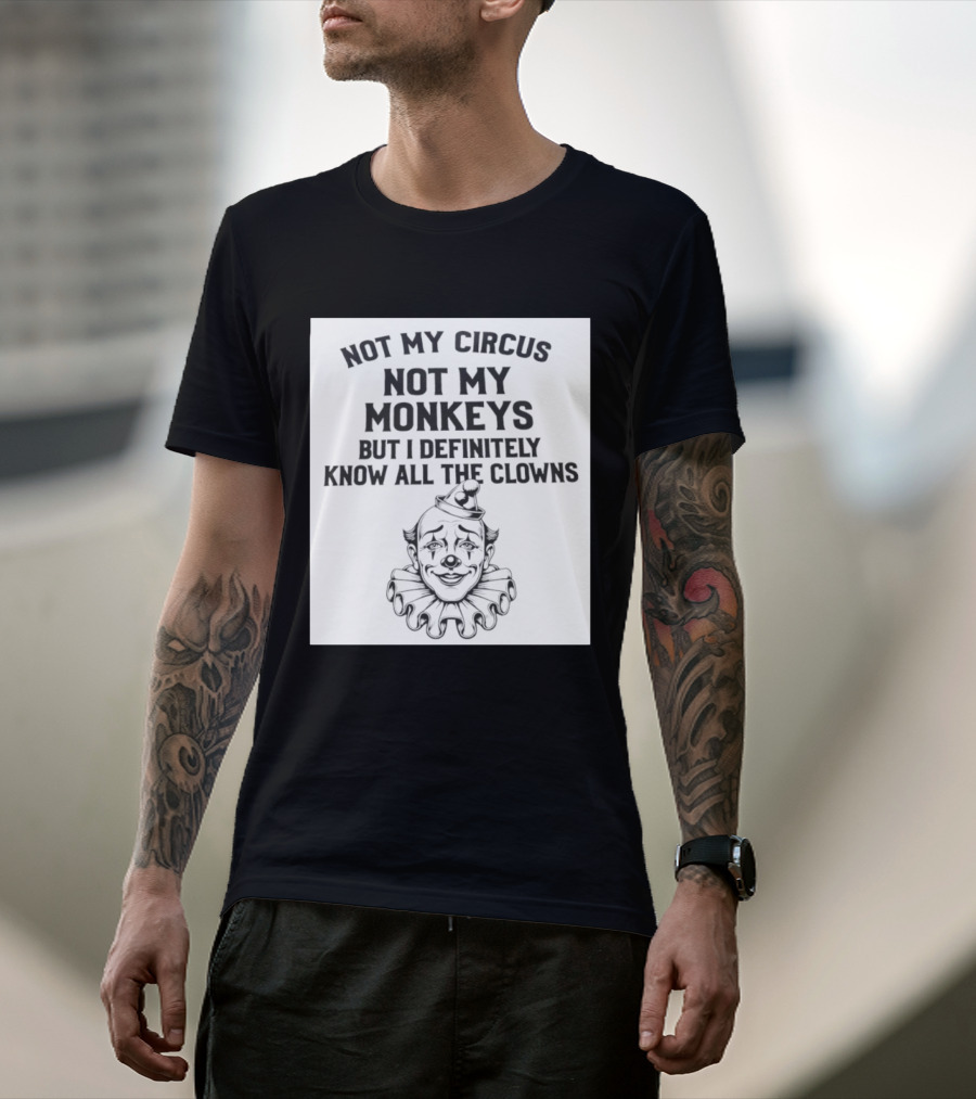 Not My Circus Not My Monkeys But I Definitely Know All The Clowns T-Shirt