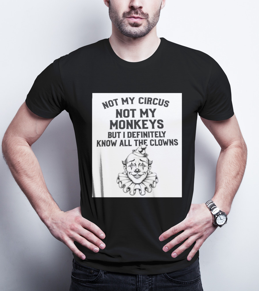 Not My Circus Not My Monkeys But I Definitely Know All The Clowns T-Shirt