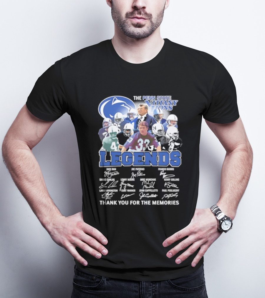 Penn State Nittany Lions Legends Thank You For The Memories Signatures T-Shirt