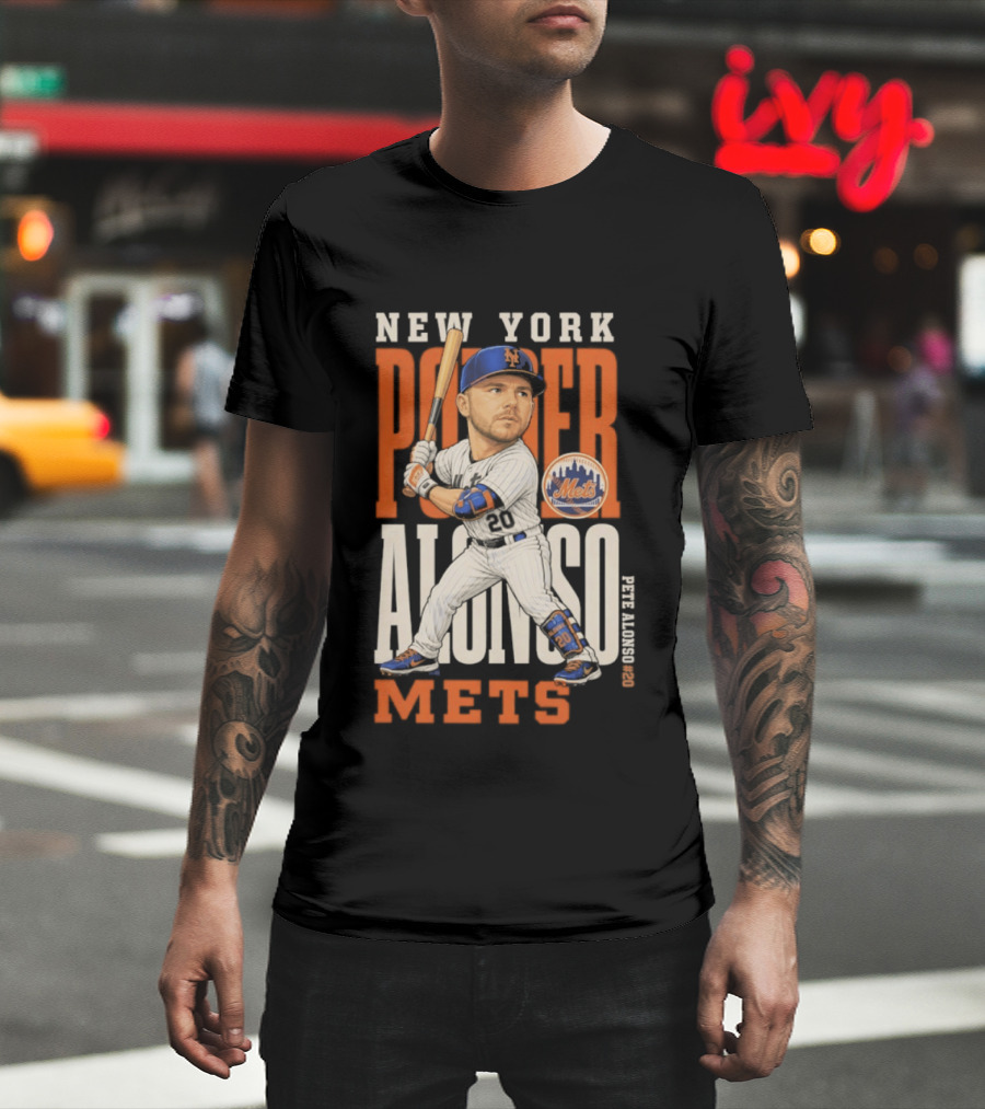 New York Mets Pete Alonso Power 2026 MLB Season T-Shirt