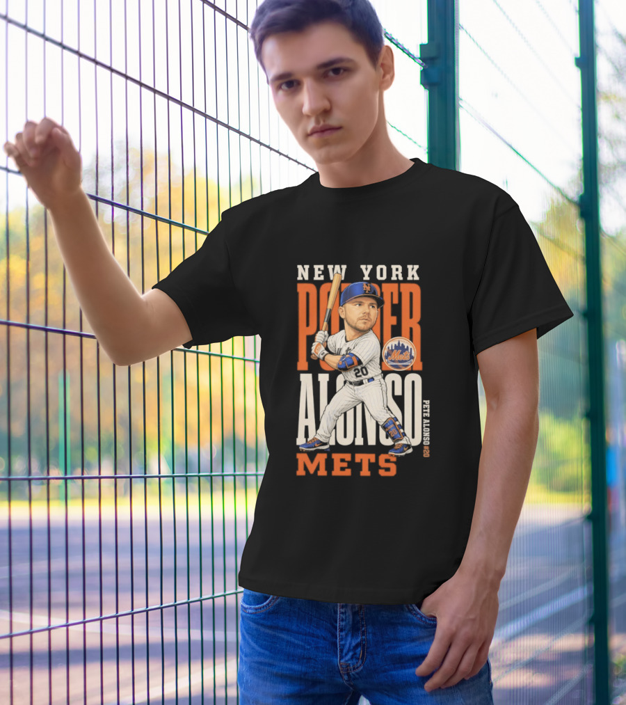New York Mets Pete Alonso Power 2026 MLB Season T-Shirt