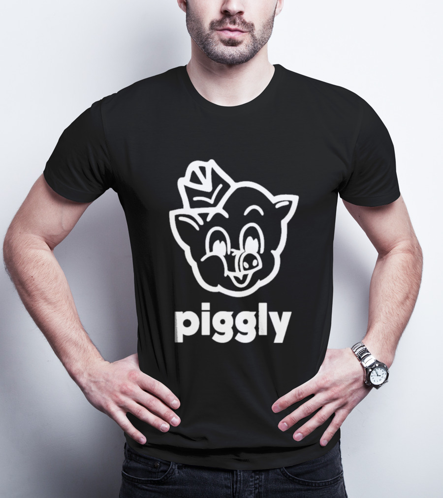 Piggly Wiggly Vintage Cartoon Mascot Retro Grocery T-Shirt