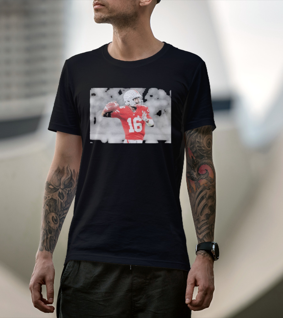 J.T. Barrett Ohio State Buckeyes #16 Football Quarterback Legend T-Shirt