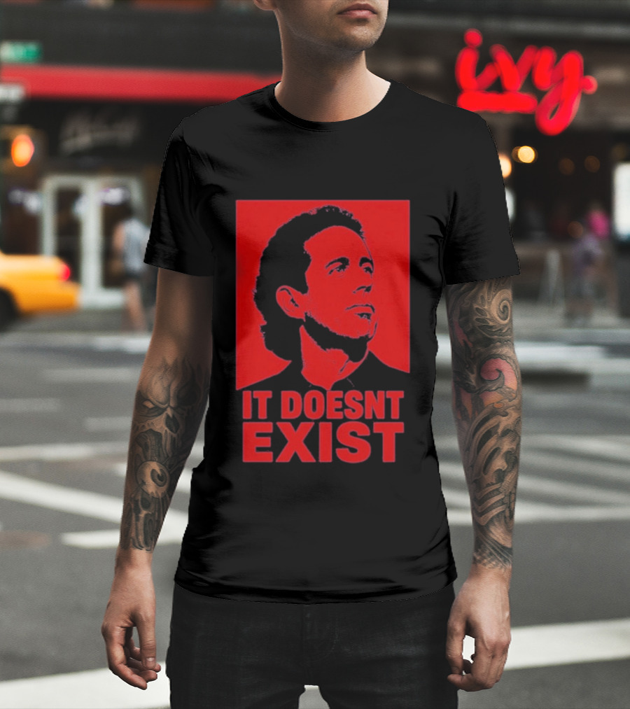 Jerry Seinfeld It Doesn't Exist Bold Red T-Shirt