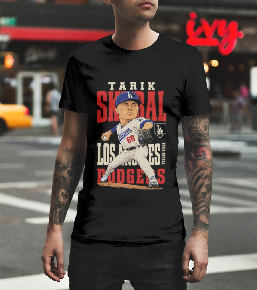 Tarik Skubal Los Angeles Dodgers 2026 MLB Season Dodgers 68 Caricature T-Shirt