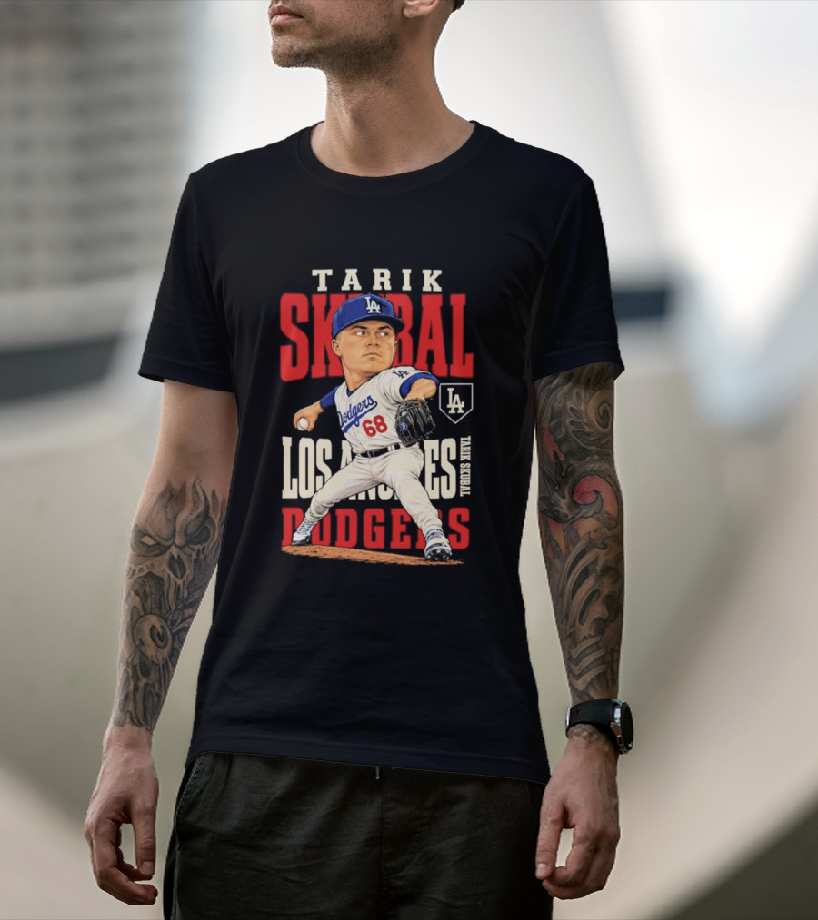 Tarik Skubal Los Angeles Dodgers 2026 MLB Season Dodgers 68 Caricature T-Shirt