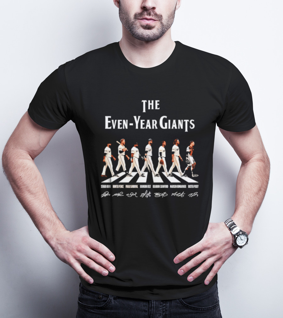 The Even Year Giants San Francisco Giants Player Abbey Road Beatles T-Shirt