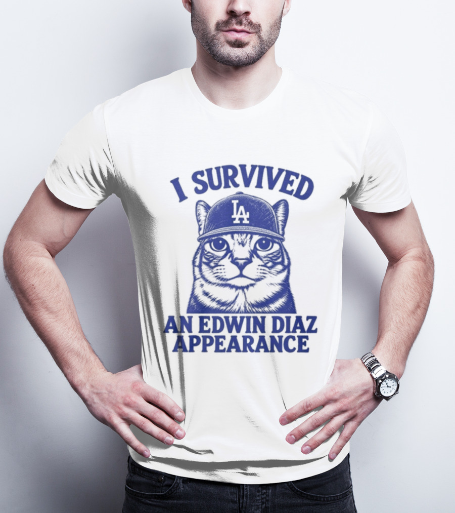I Survived An Edwin Diaz Appearance LA Cat T-Shirt