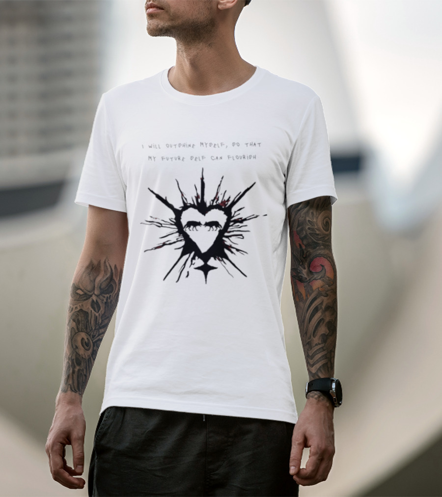 I Will Outshine Myself So That My Future Self Can Flourish Heart And Starburst T-Shirt