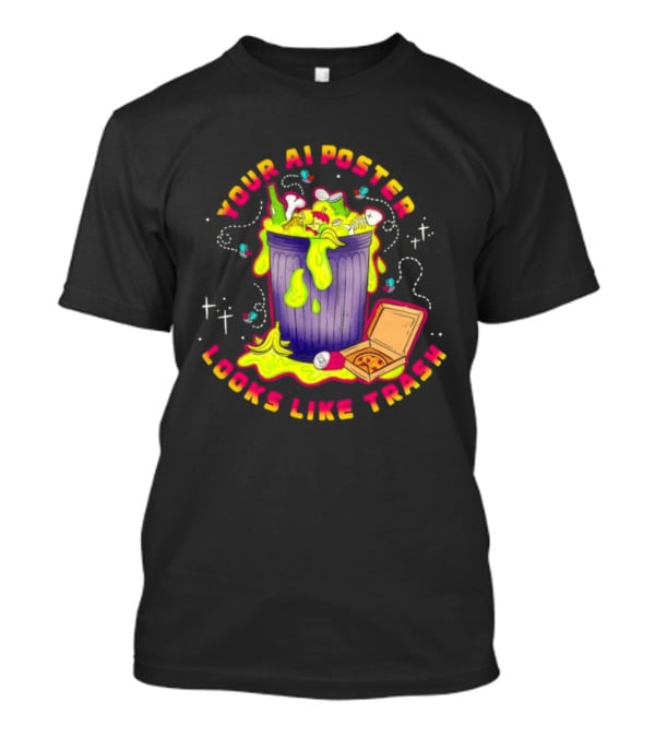 Your AI Looks Like Trash Pizza Trash Can Goo T-Shirt