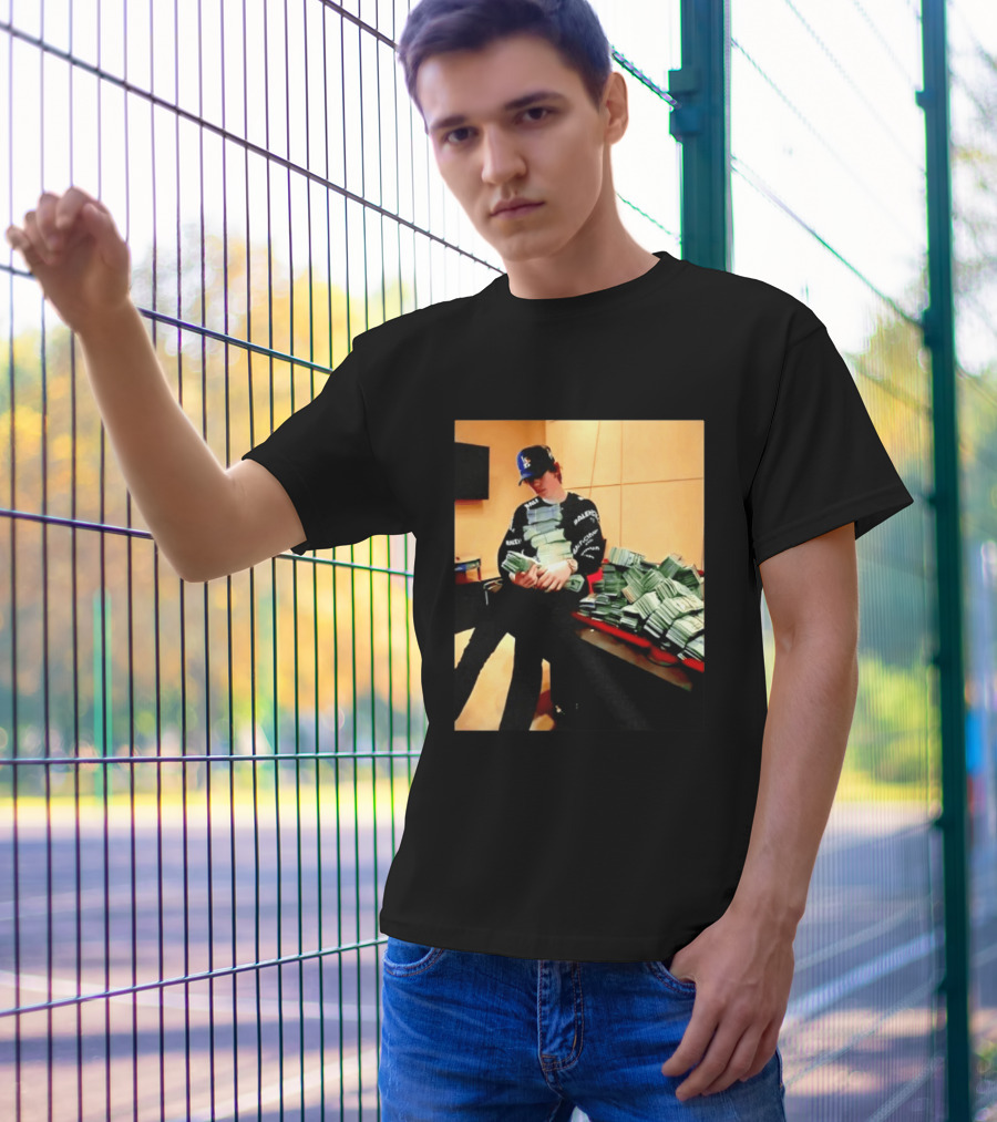 Balenciaga Black Long Sleeve With RALEC And Los Angeles Cap T-Shirt