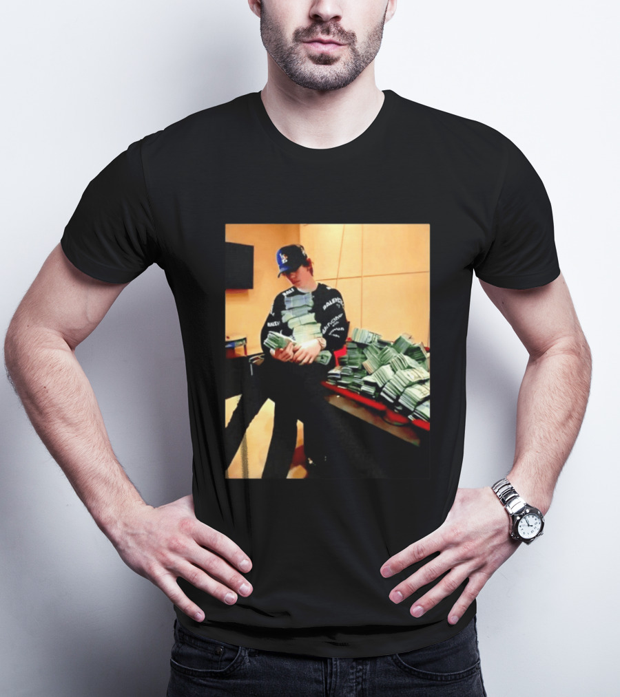 Balenciaga Black Long Sleeve With RALEC And Los Angeles Cap T-Shirt