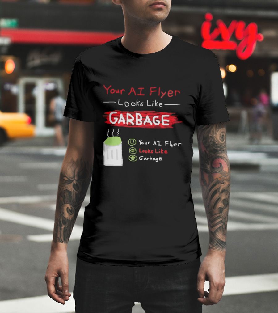 Your AI Flyer Looks Like Garbage Trash Can T-Shirt