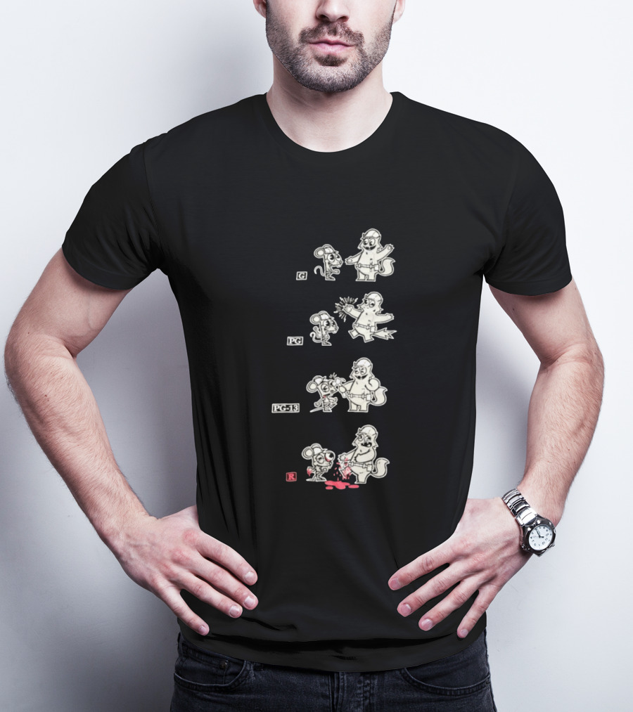 G PG PG 13 R Happy Tree Friends Cartoon Violence Sequence T-Shirt