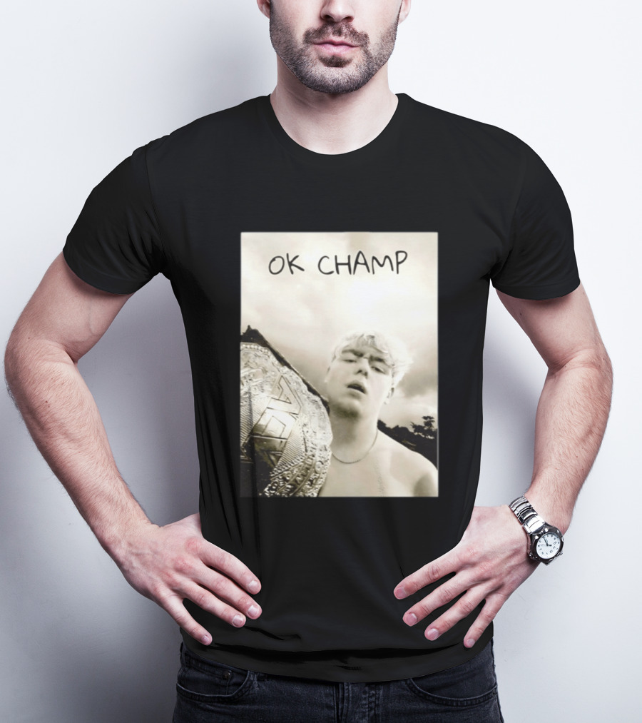 OK Champ Kyle Fletcher Holding Championship Belt T-Shirt