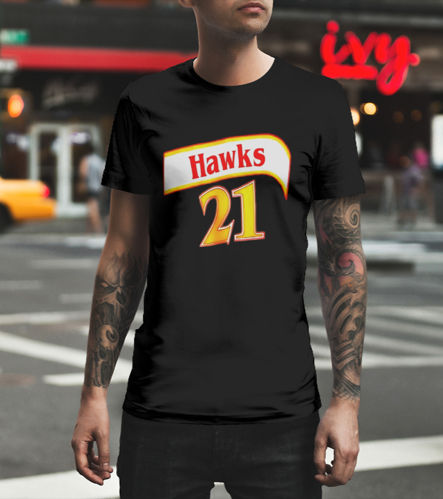 Hawks 21 Basketball Jersey NBA Team Edition T-Shirt