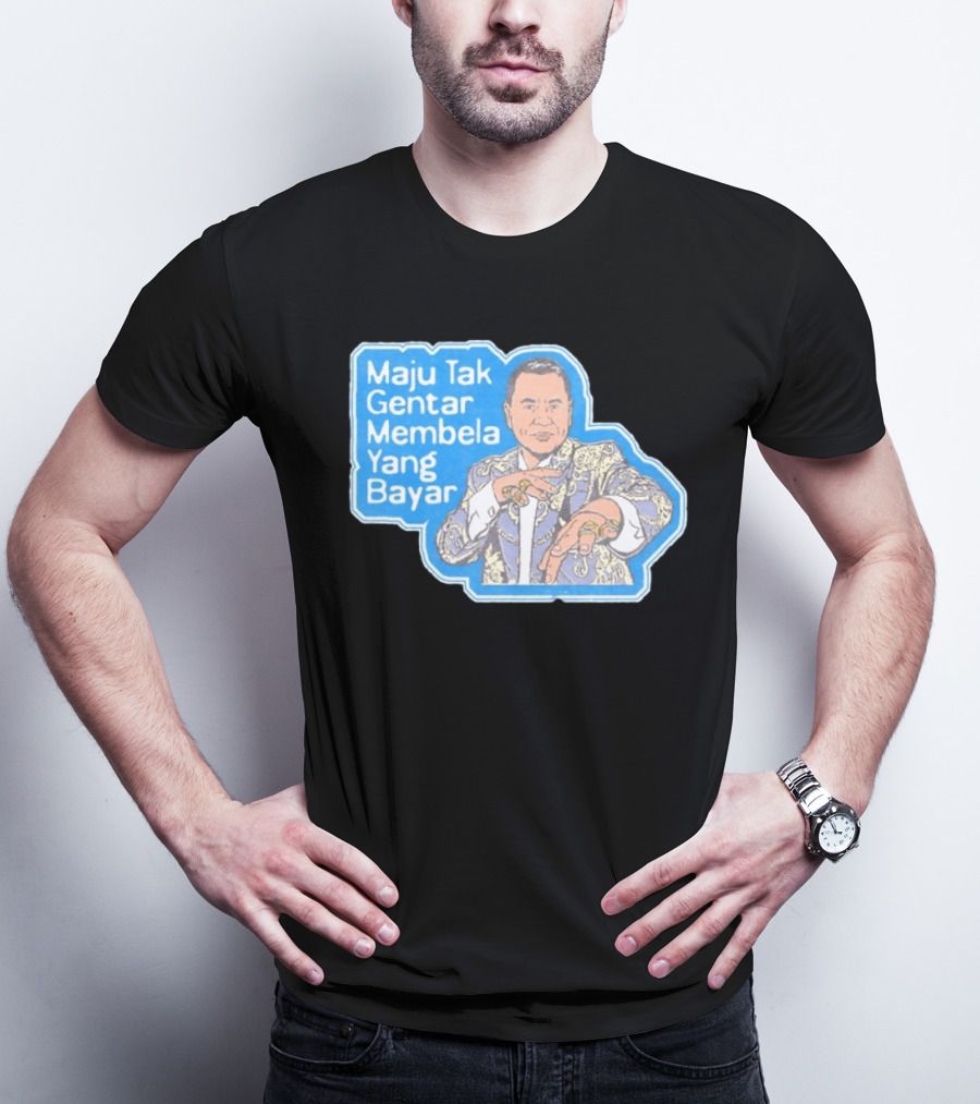 Maju Tak Gentar Membela Yang Bayar Indonesia Iconic Suit Pose T-Shirt