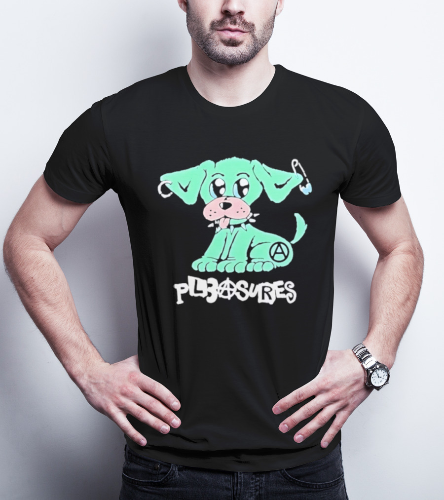 Pleasures Ruff Neon Dog Safety Pin T-Shirt