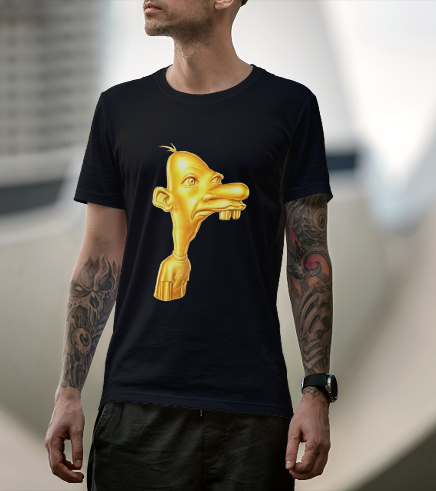 Neegy Meme Cartoon Golden Head T-Shirt