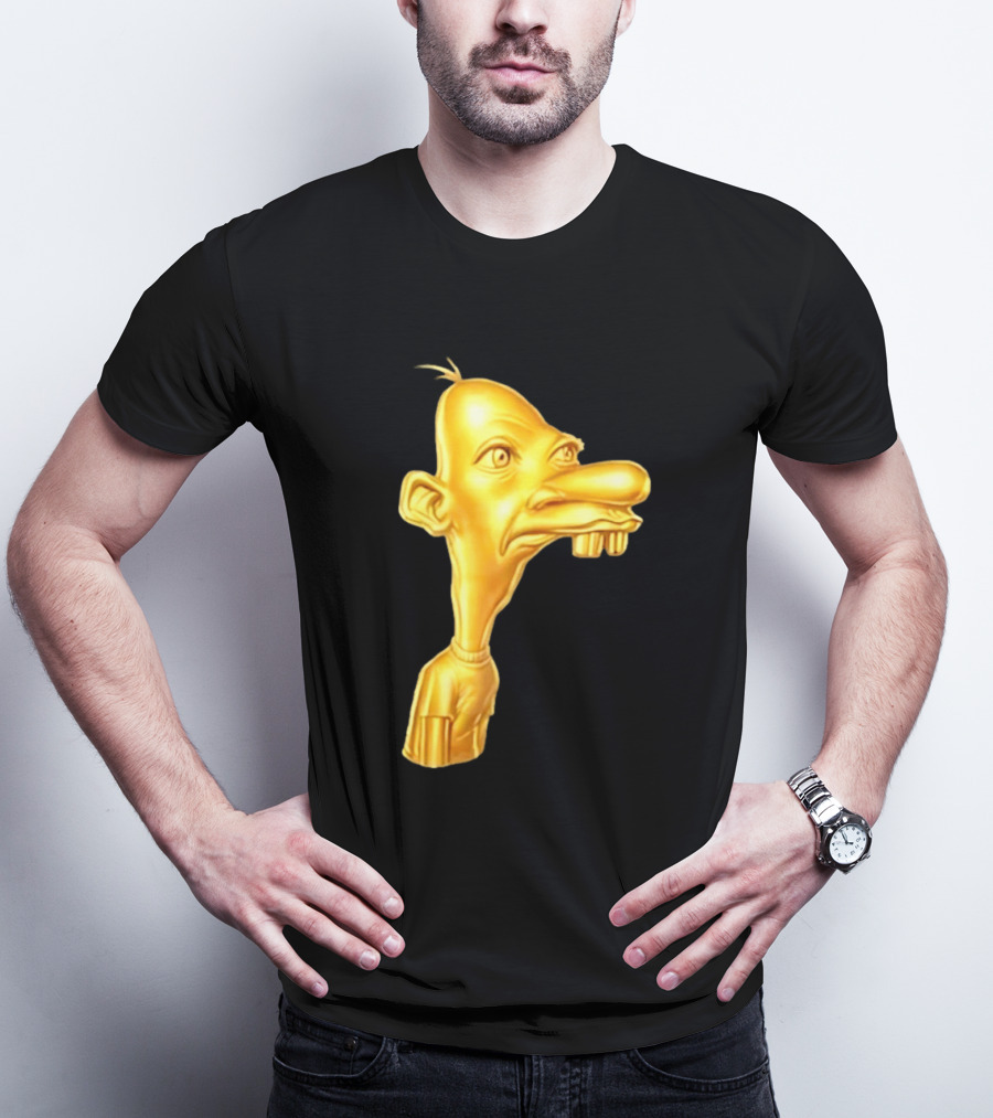 Neegy Meme Cartoon Golden Head T-Shirt
