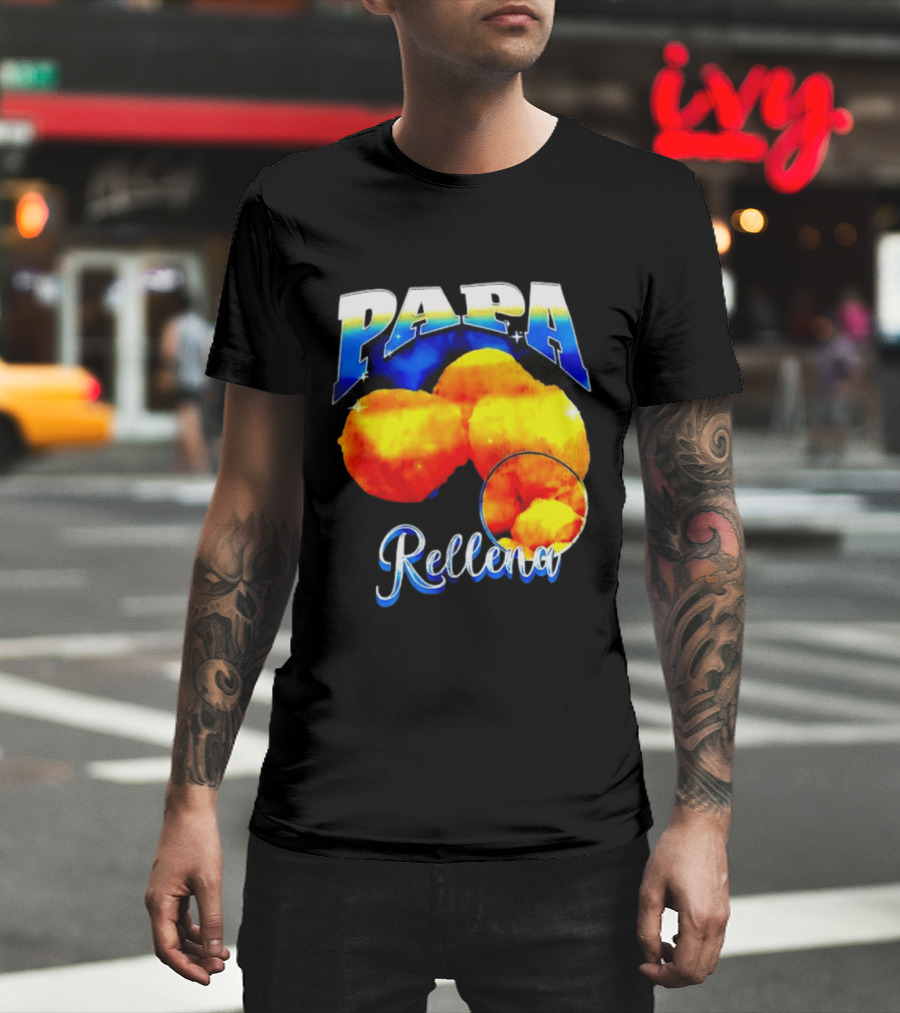 Papa Rellena Bold Text Potato Dish T-Shirt
