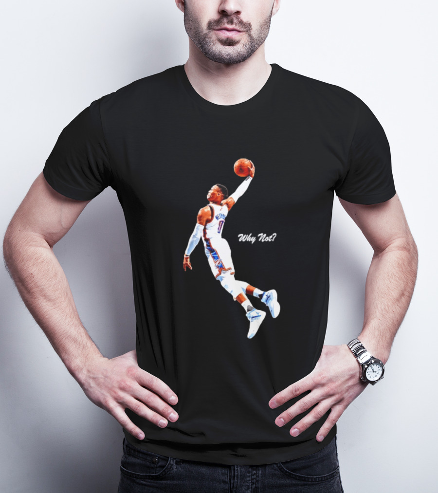 Russell Westbrook Oklahoma City Thunder Why Not Basketball Dunk T-Shirt